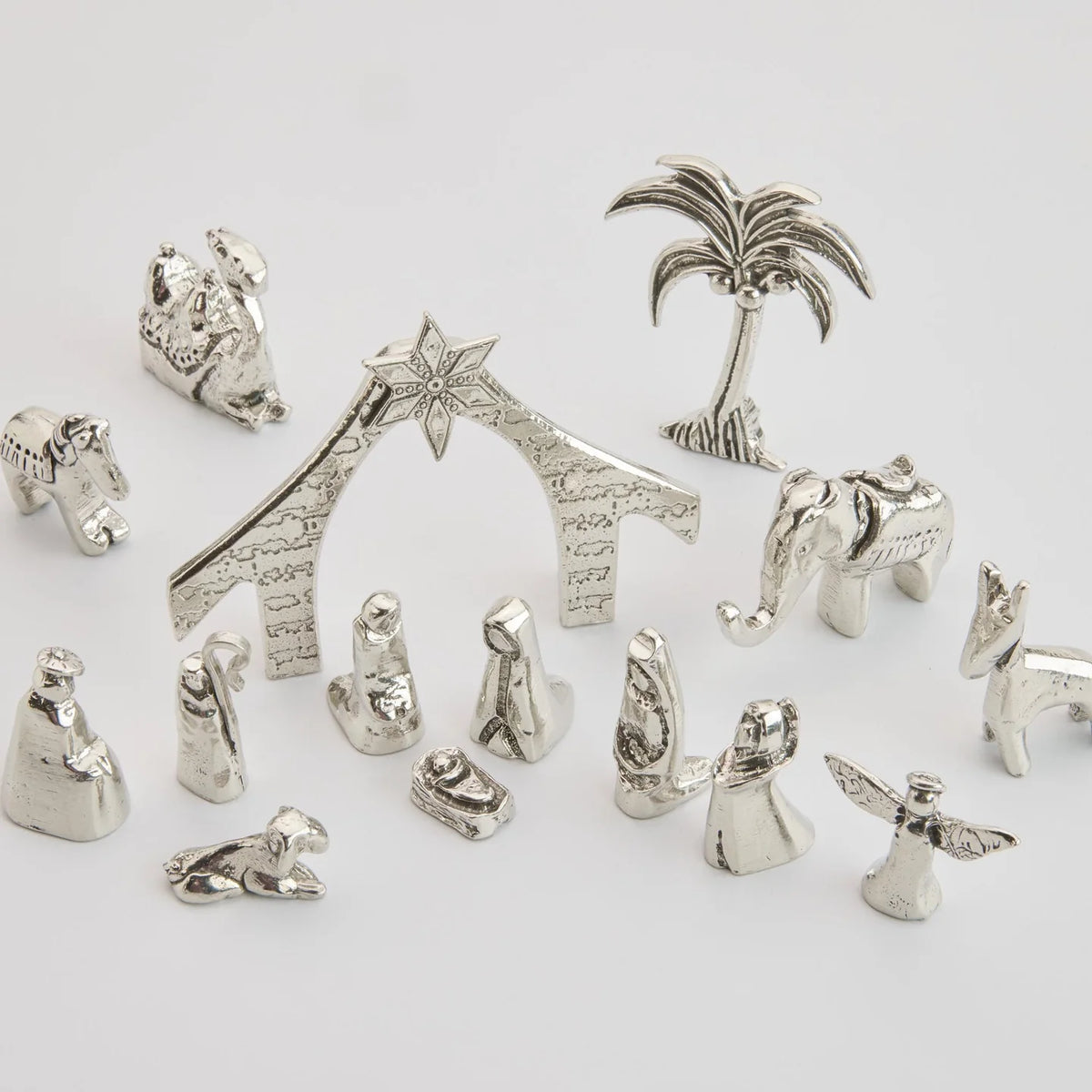 Pewter Nativity Set 15-Piece – Seven Sisters Gallery